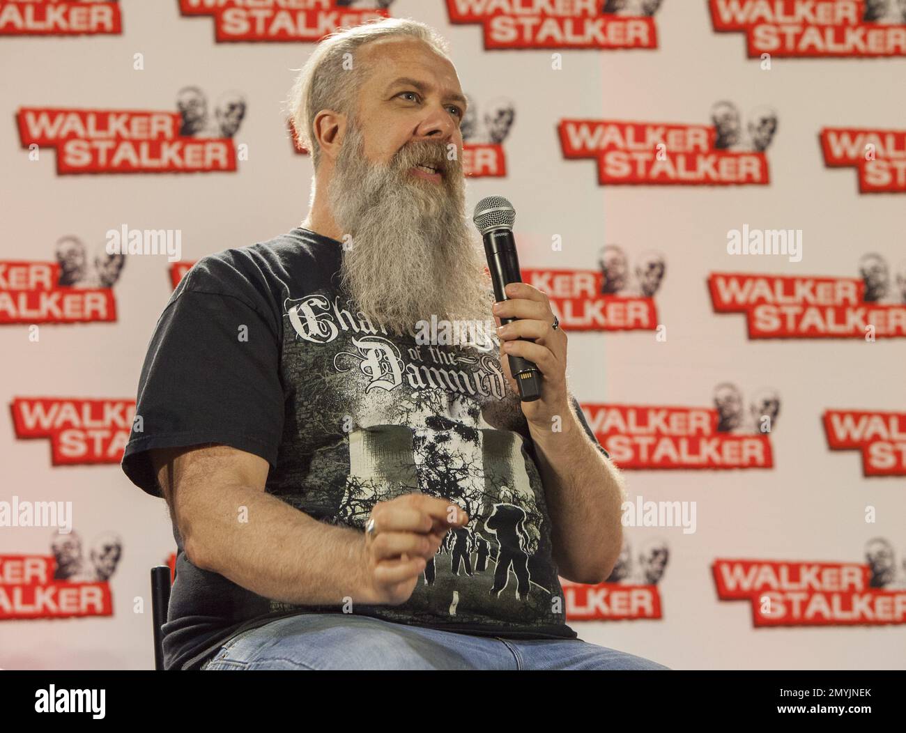Bryan Johnson appears at the Walker Stalker convention during the Merle ...