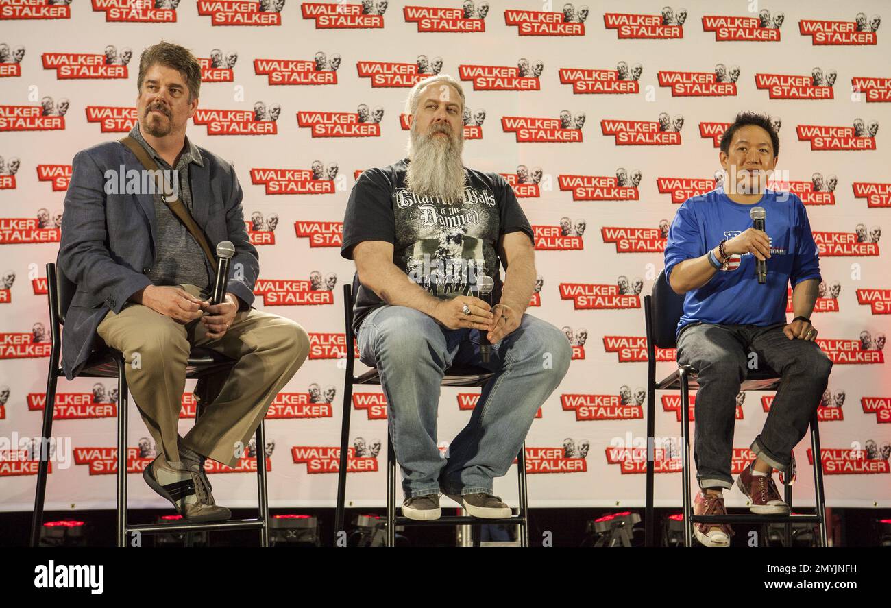 Mike Zapcic, Bryan Johnson and Ming Chen appear at the Walker Stalker ...