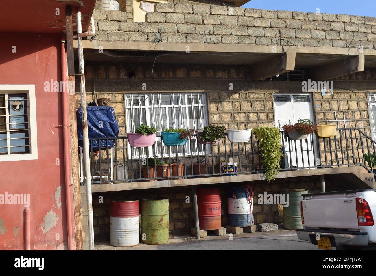 The balcony of a village home in Iraqi Kurdistan Stock Photo - Alamy