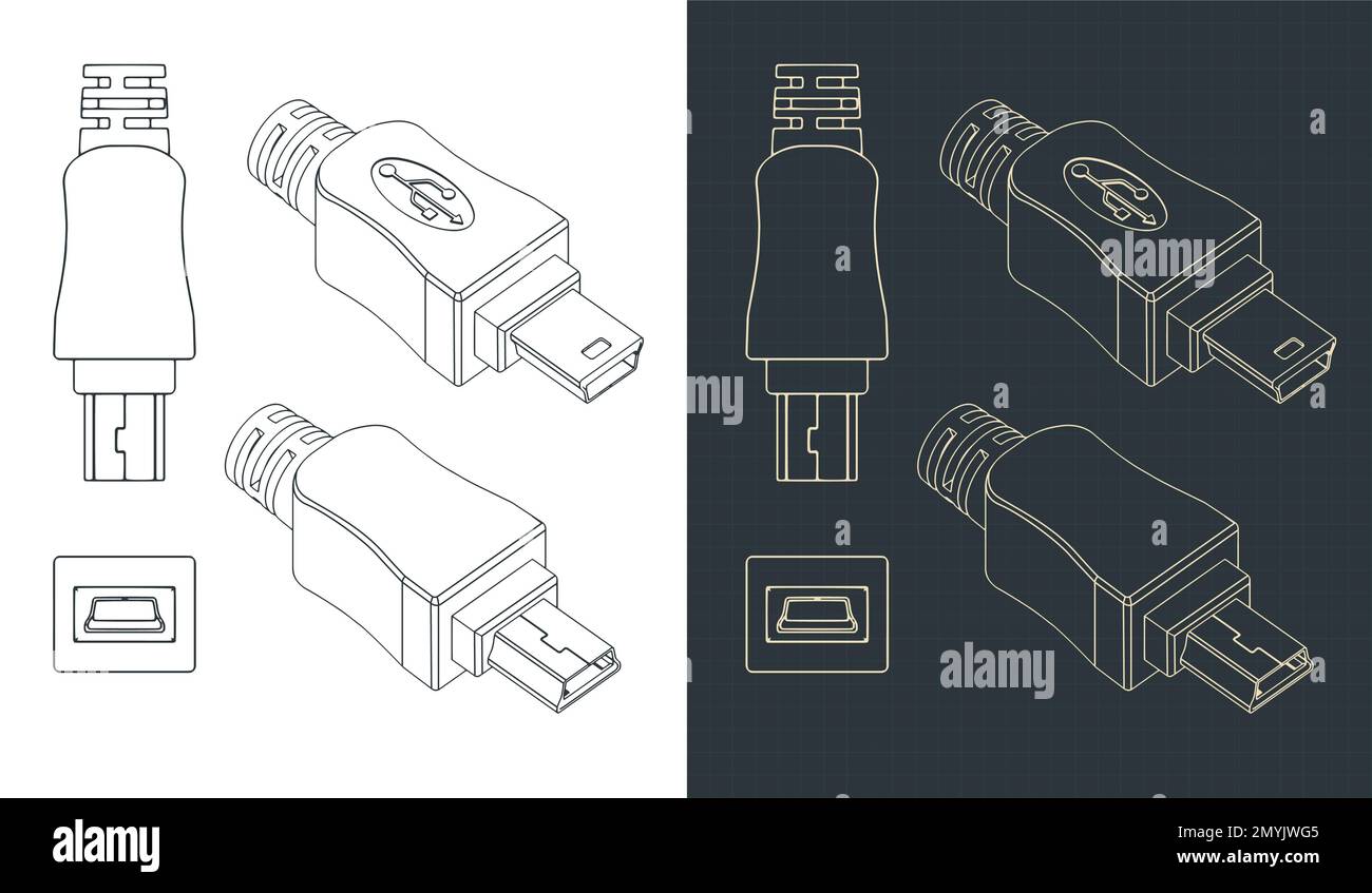 Usb male plug Stock Vector Images - Alamy
