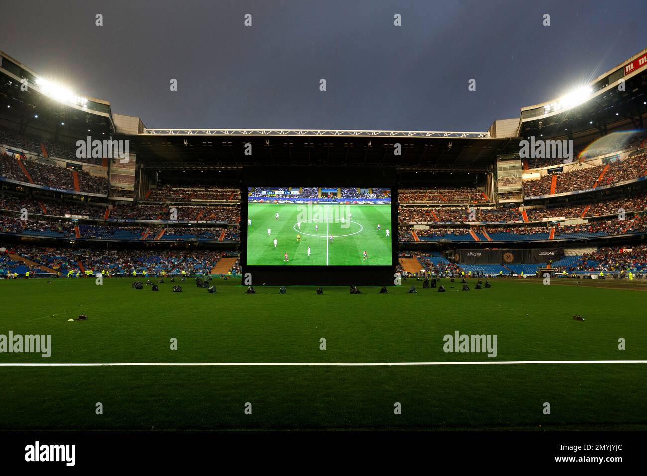 Real Madrid supporters watch the Champions League final between ...