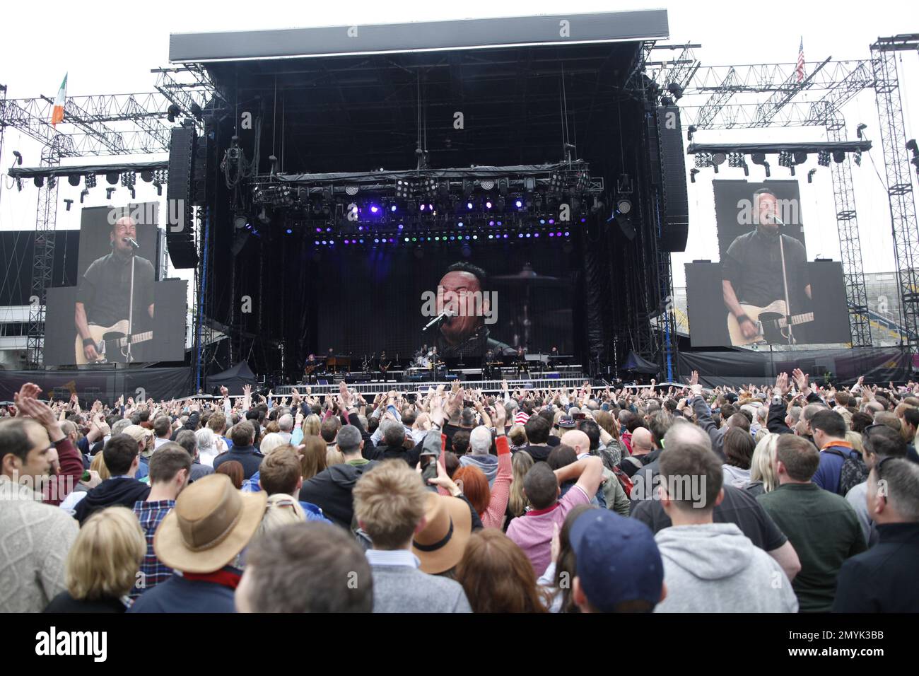U.S. singer Bruce Springsteen performs at Croke Park stadium, Dublin ...