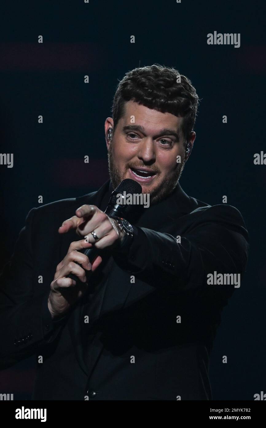 Canadian singer Michael Buble performs live on stage at Mediolanum ...
