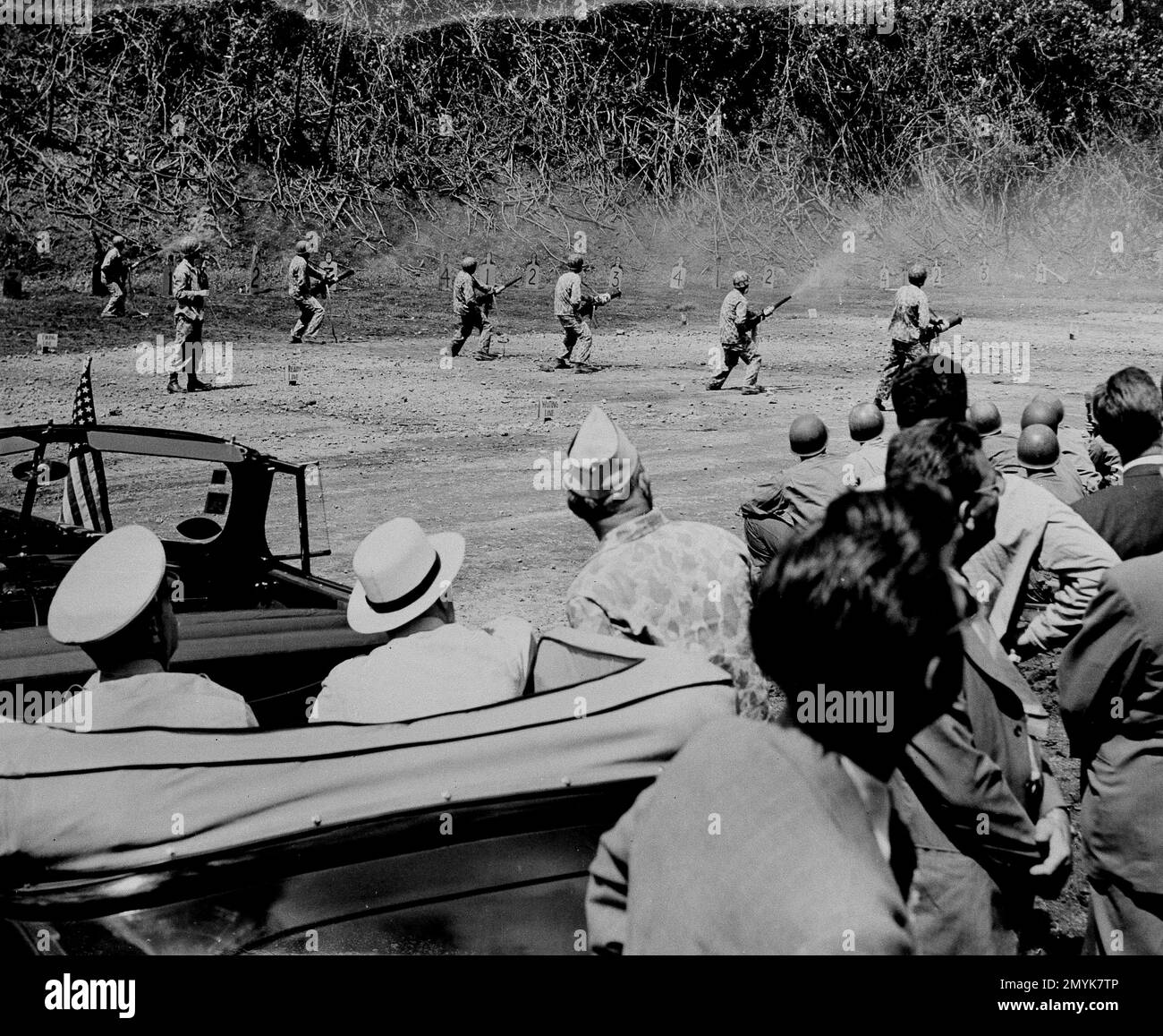In this handout from the U.S. Signal Corps, President Roosevelt, in ...