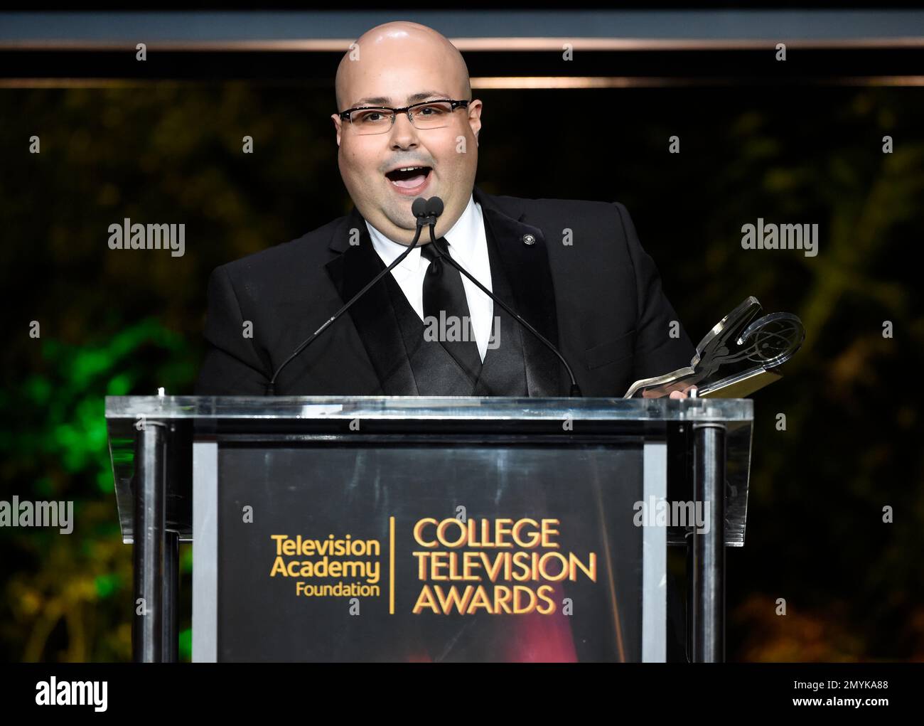 Jon Milano of Chapman University accept the Bricker Humanitarian Award ...