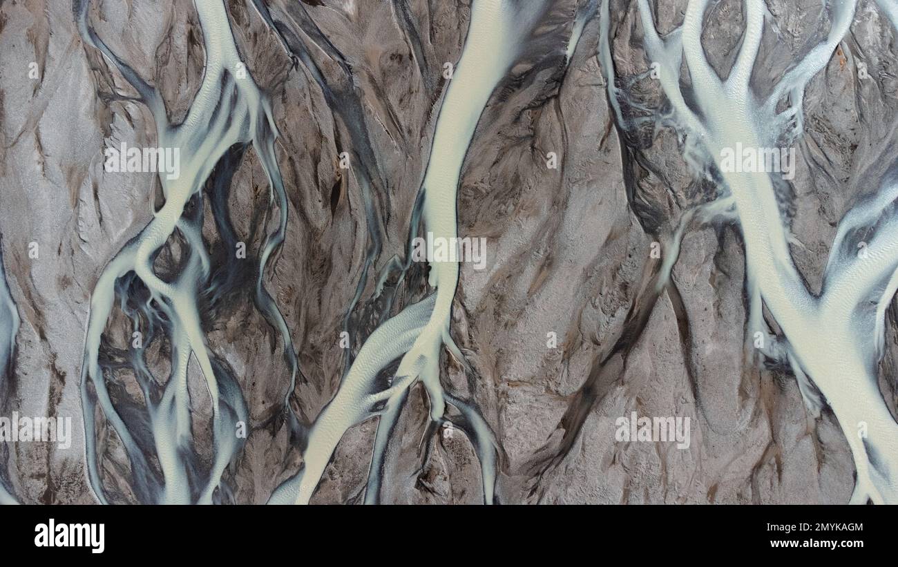 Glacial streams above hi-res stock photography and images - Alamy