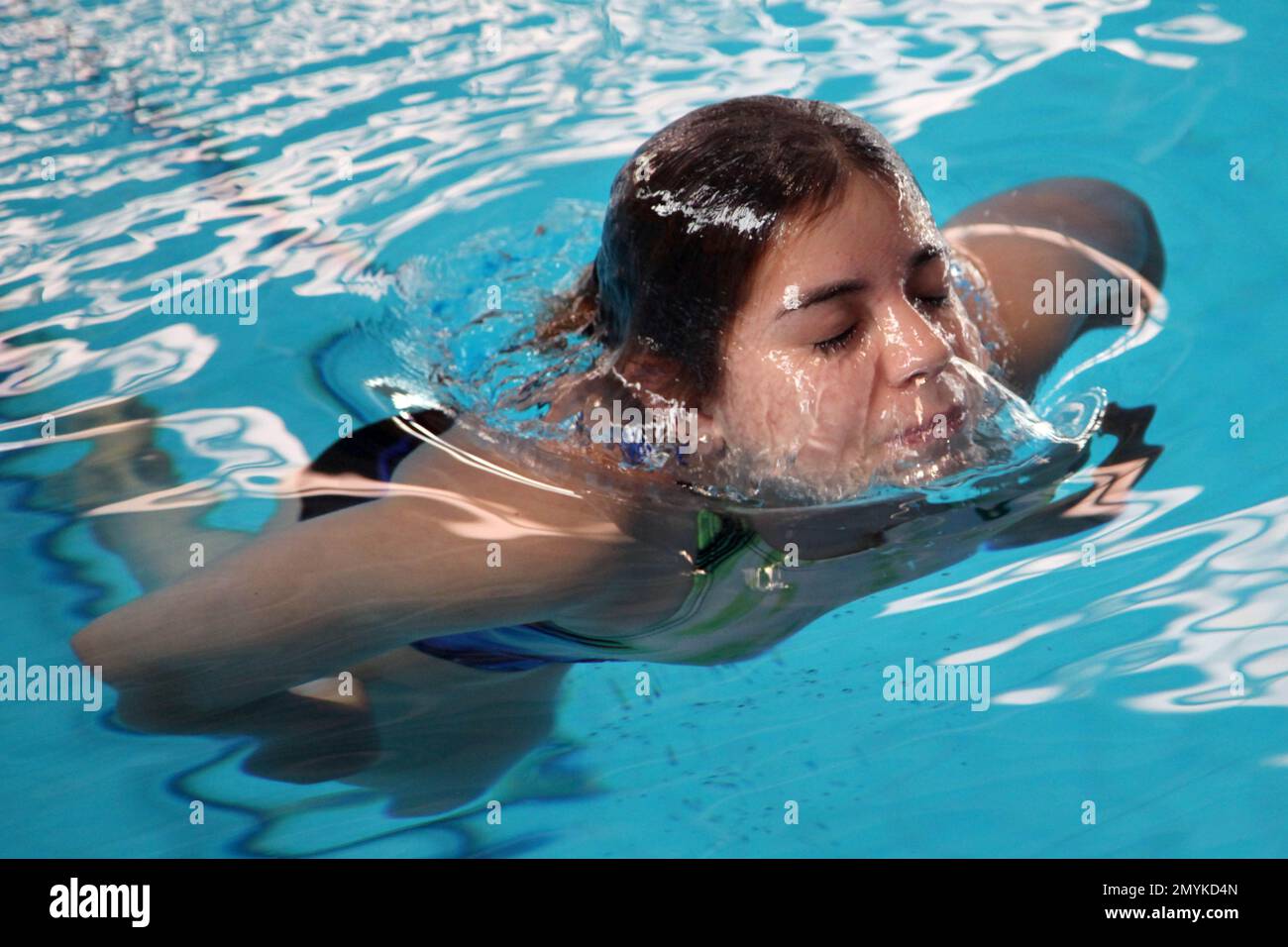 In this April 30, 2016 photo, Mexican diver Alejandra Orozco comes up ...