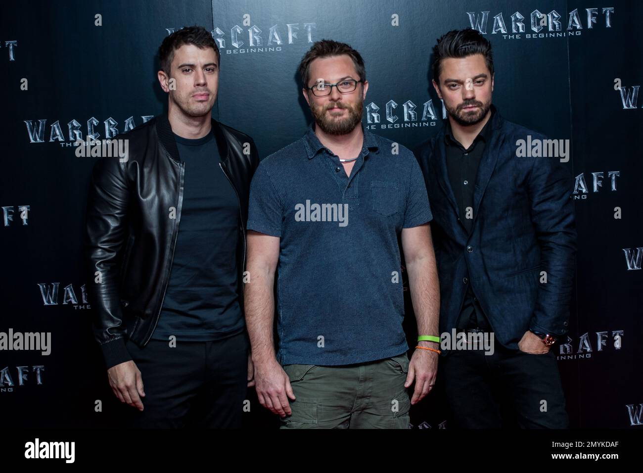 From left, actor Toby Kebbell, director Duncan Jones and actor Dominic ...