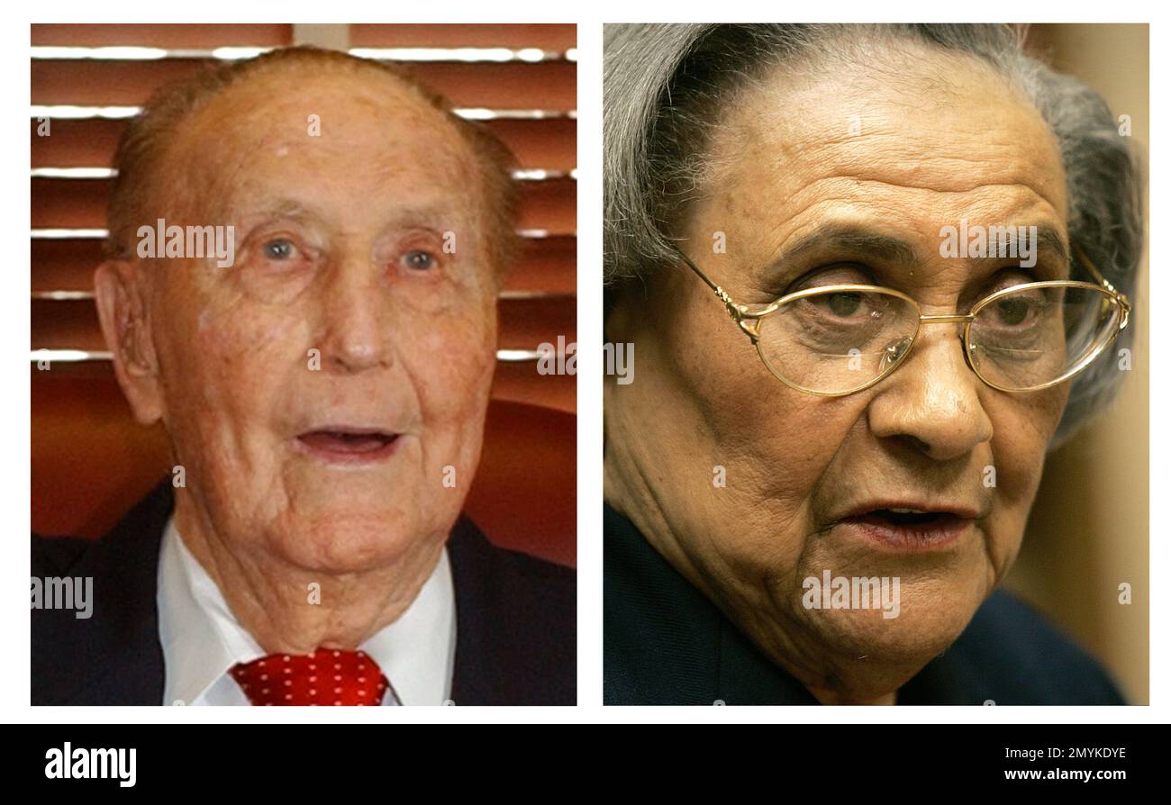 This combination of file photos shows Sen. Strom Thurmond in 2002 and ...