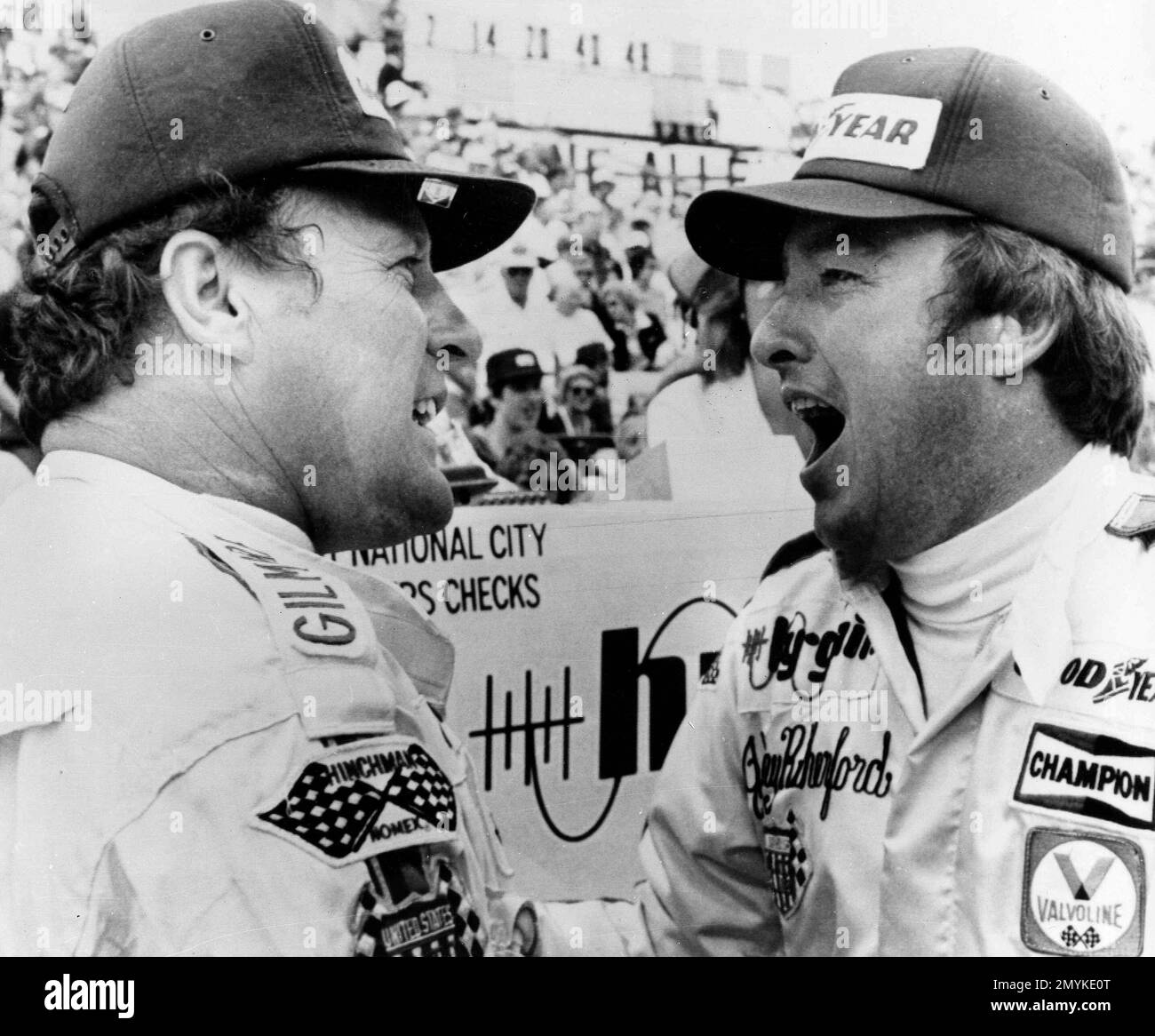 FILE - In this May 31, 1976, file photo, Johnny Rutherford, right, and ...
