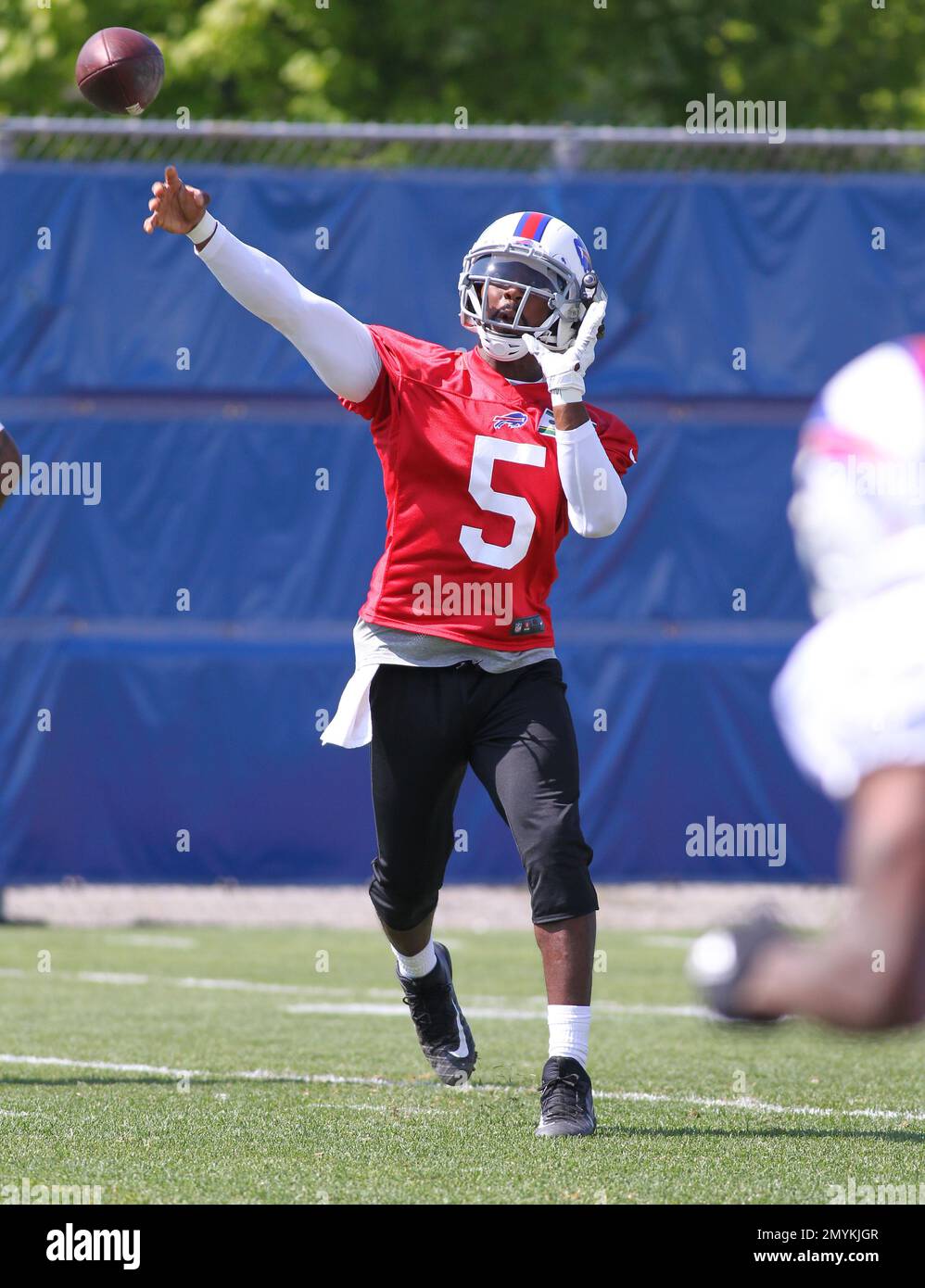 Buffalo Bills quarterback Tyrod Taylor throws a pass during NFL ...