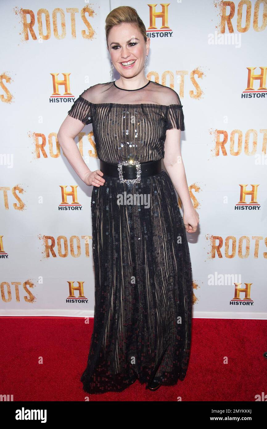 Anna Paquin attends History Channel's "Roots" mini-series premiere at ...