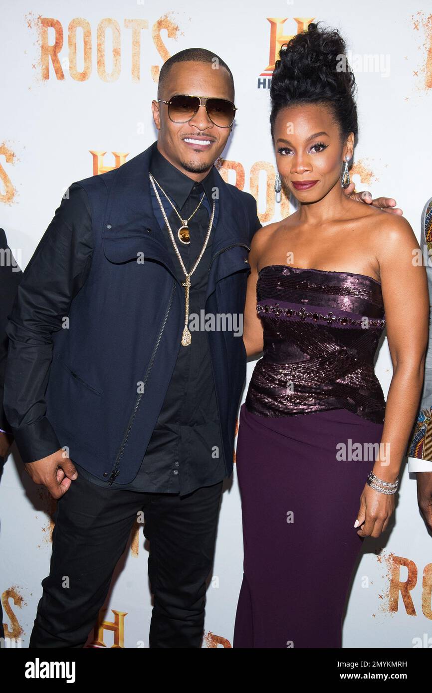 Tip "T.I. " Harris and Anika Noni Rose attend History Channel's "Roots ...