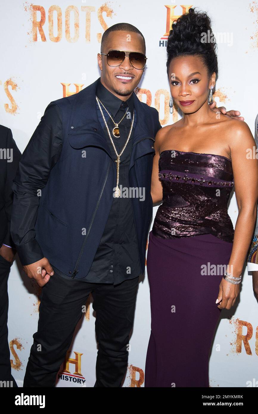 Tip "T.I. " Harris and Anika Noni Rose attend History Channel's "Roots ...