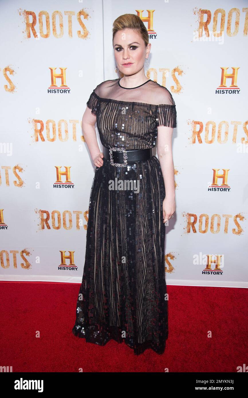 Anna Paquin attends History Channel's "Roots" mini-series premiere at ...