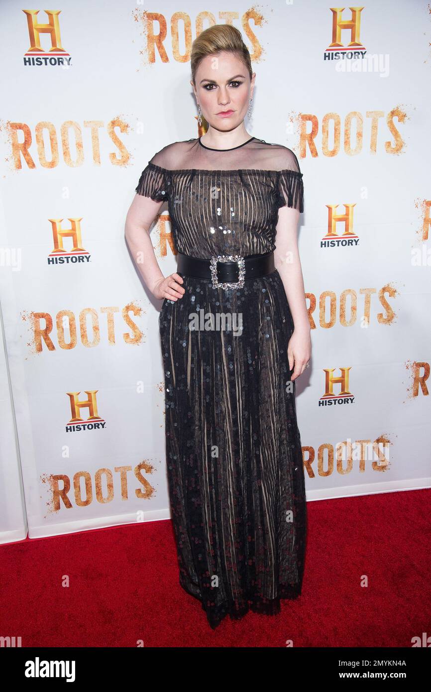 Anna Paquin attends History Channel's "Roots" mini-series premiere at ...