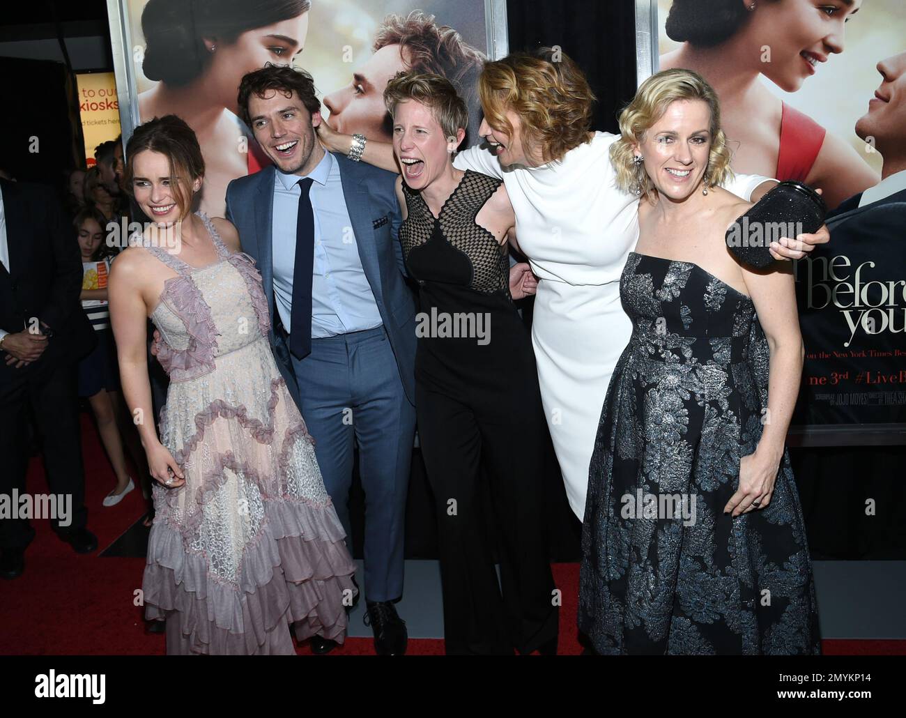Emilia Clarke, from left, Sam Claflin, director Thea Sharrock, Janet ...