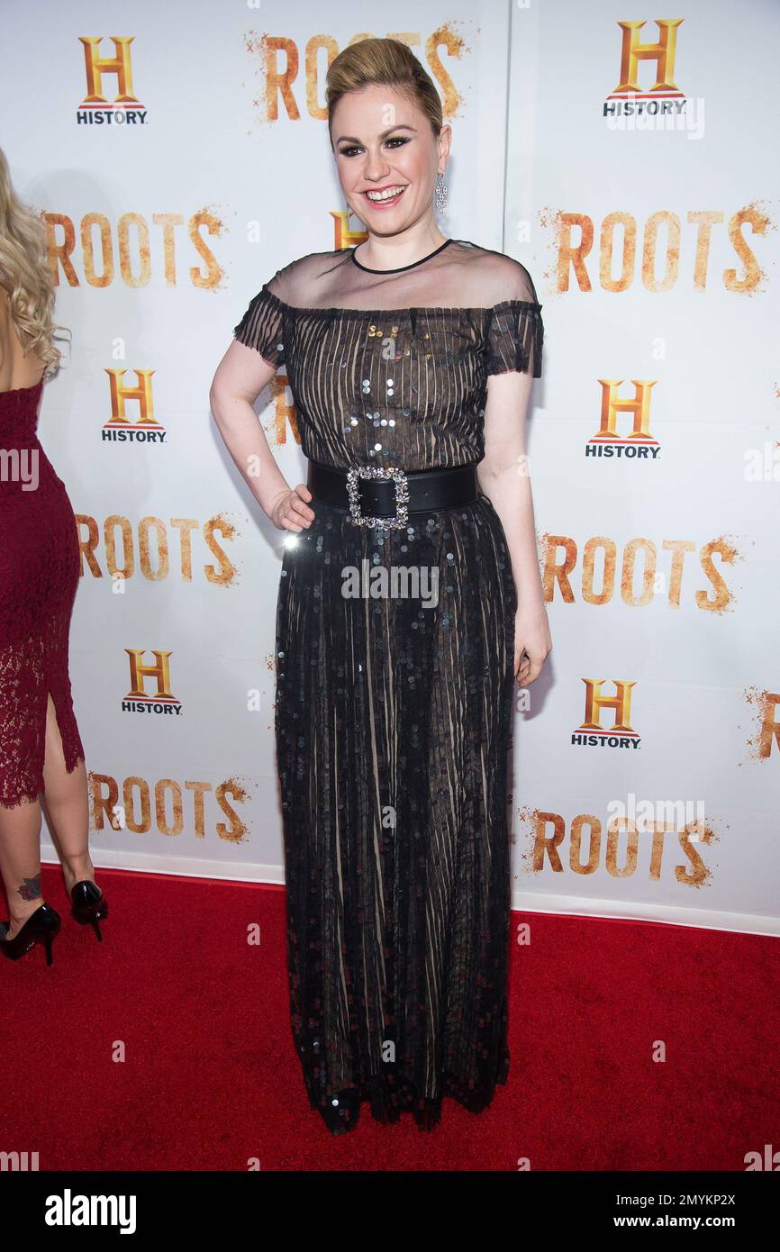 Anna Paquin attends History Channel's "Roots" mini-series premiere at ...