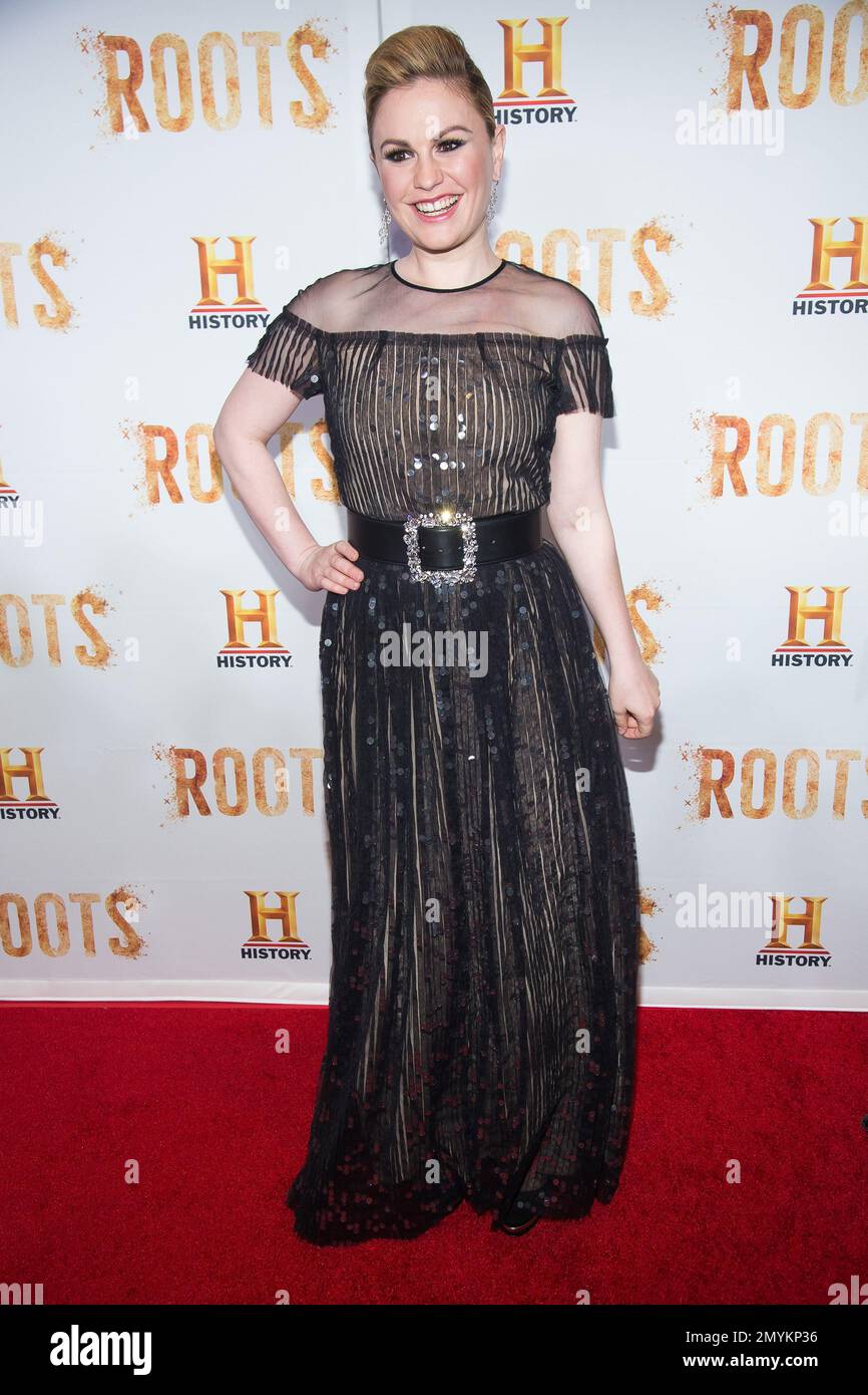 Anna Paquin attends History Channel's "Roots" mini-series premiere at ...