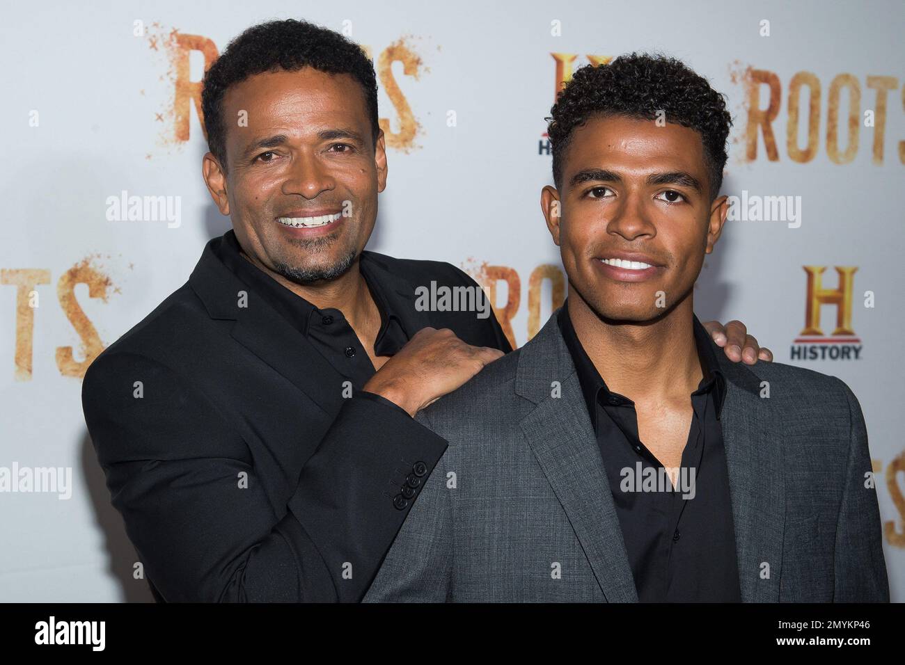 Mario Van Peebles, left and Mandela Van Peebles attends History Channel ...