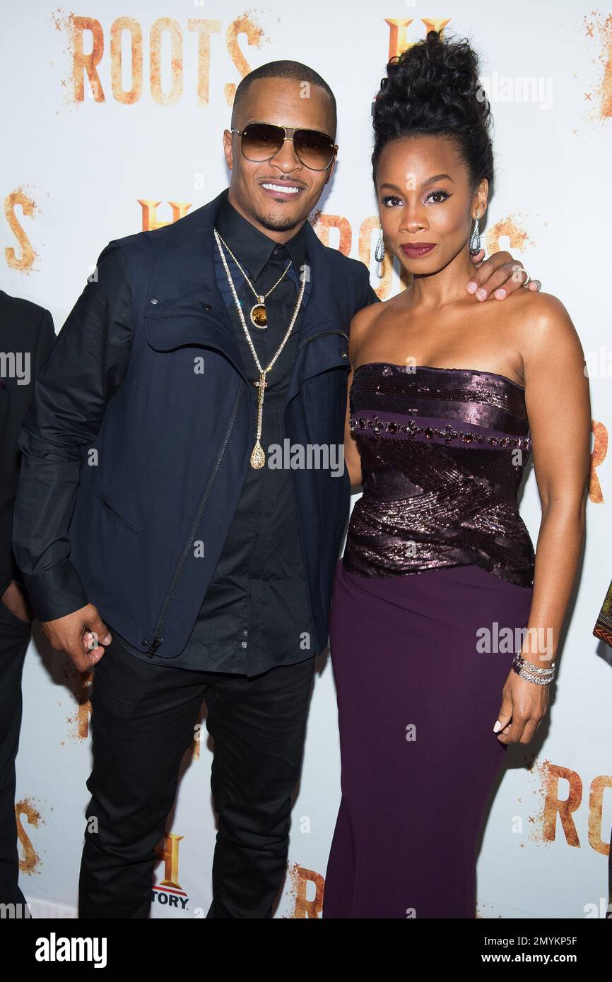 Tip "T.I. " Harris and Anika Noni Rose attend History Channel's "Roots ...