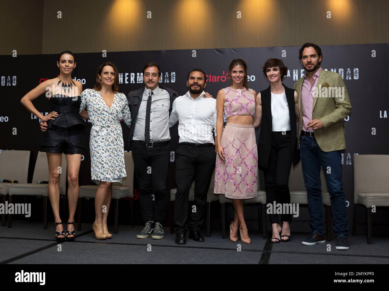 The cast of the upcoming television series "La Hermandad" poses for a ...