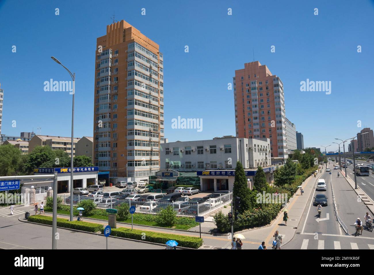 Beijing's second ring road landscape Stock Photo - Alamy