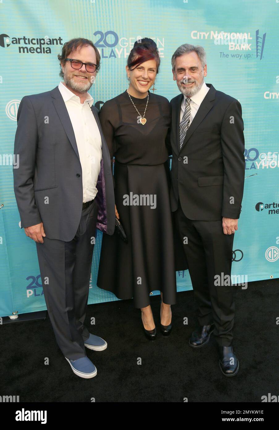 Rain Wilson, from left, Holiday Reinhorn, and Randall Arney attend ...