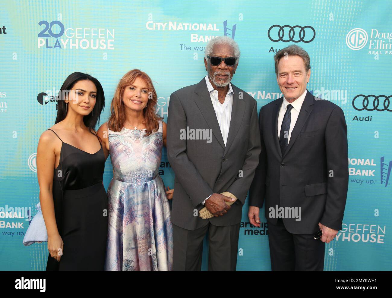 Nazanin Boniadi, from left, Roma Downey, Morgan Freeman and Bryan ...
