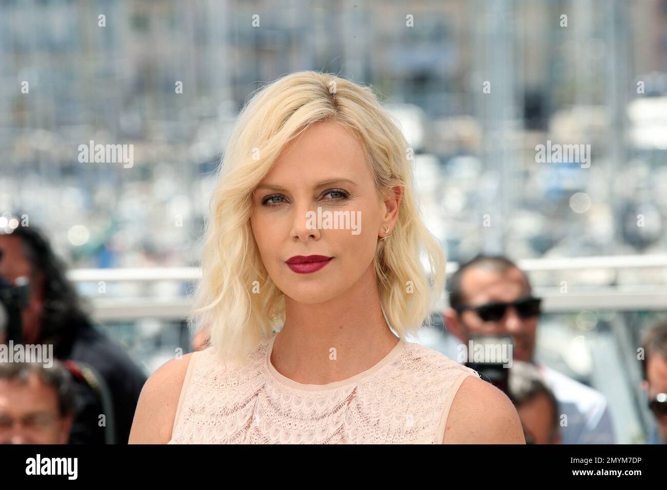 Actress Charlize Theron poses for photographers during a photo call for ...