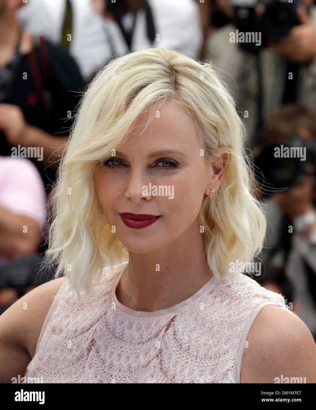 Actress Charlize Theron pose for photographers during a photo call for ...