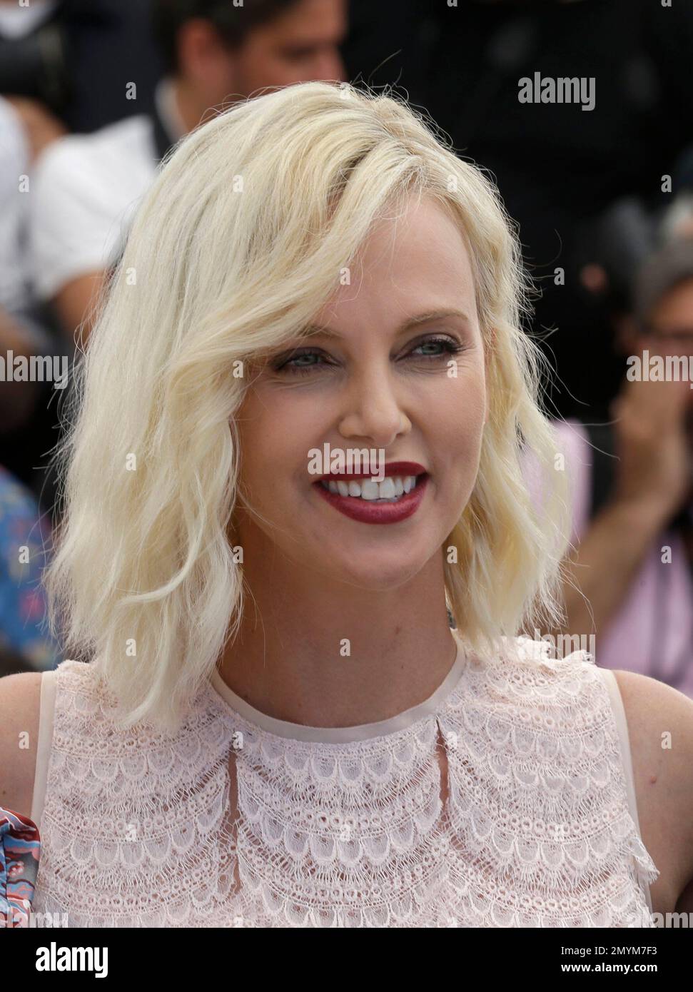 Actress Charlize Theron poses for photographers during a photo call for ...