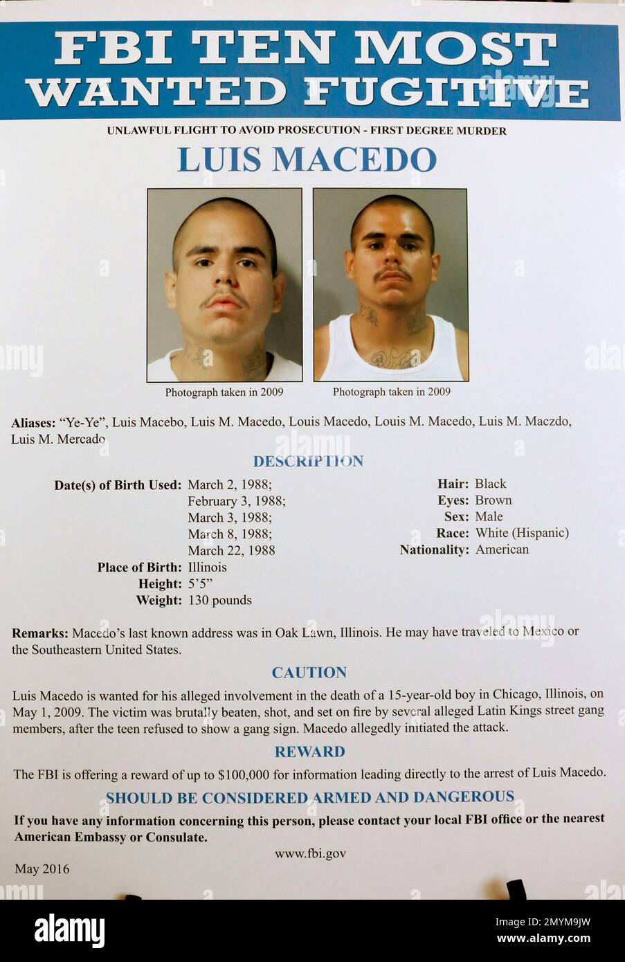 Chicago Ten Most Wanted