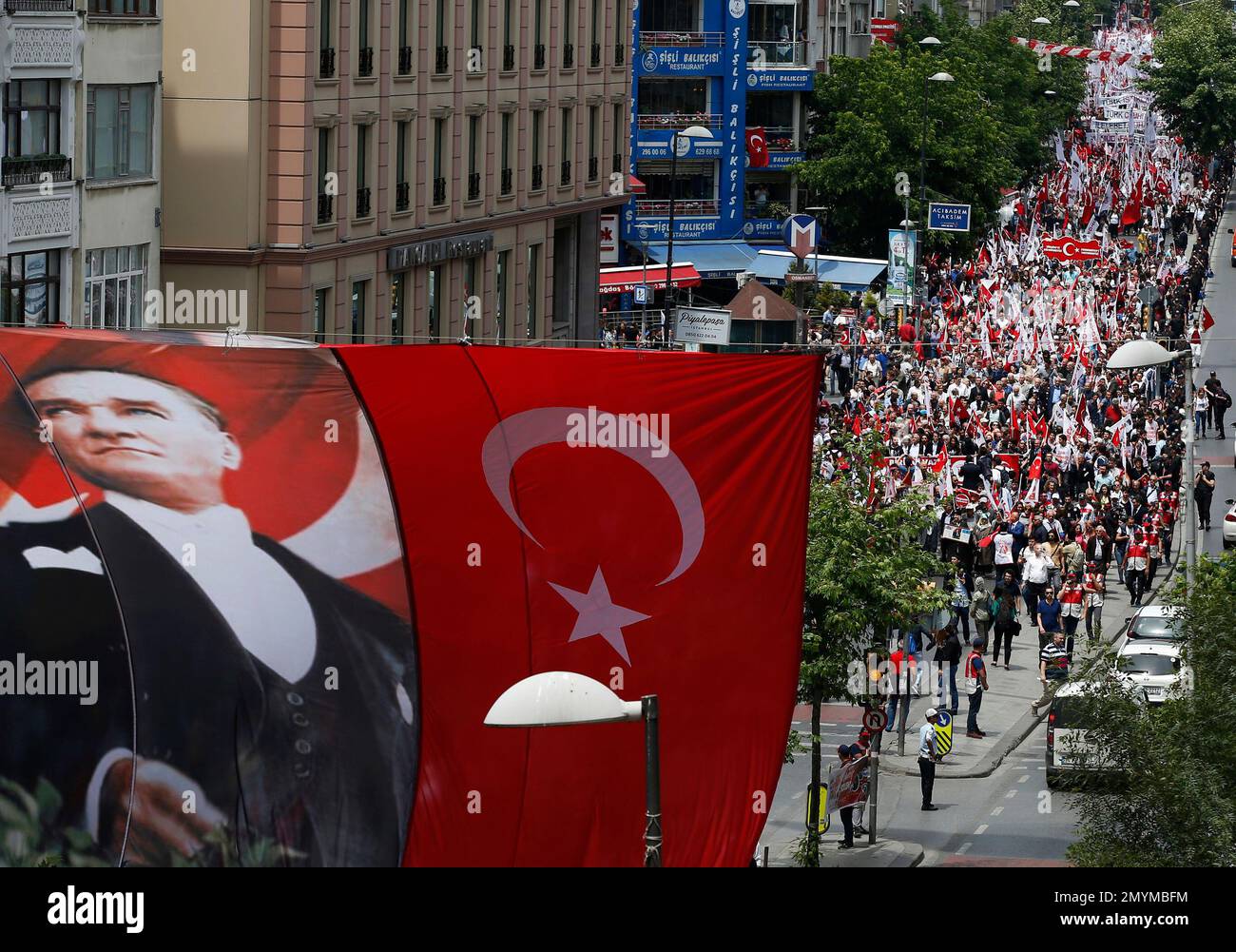 Members of the Turkey Youth Union (TGB) walk to commemorate modern ...