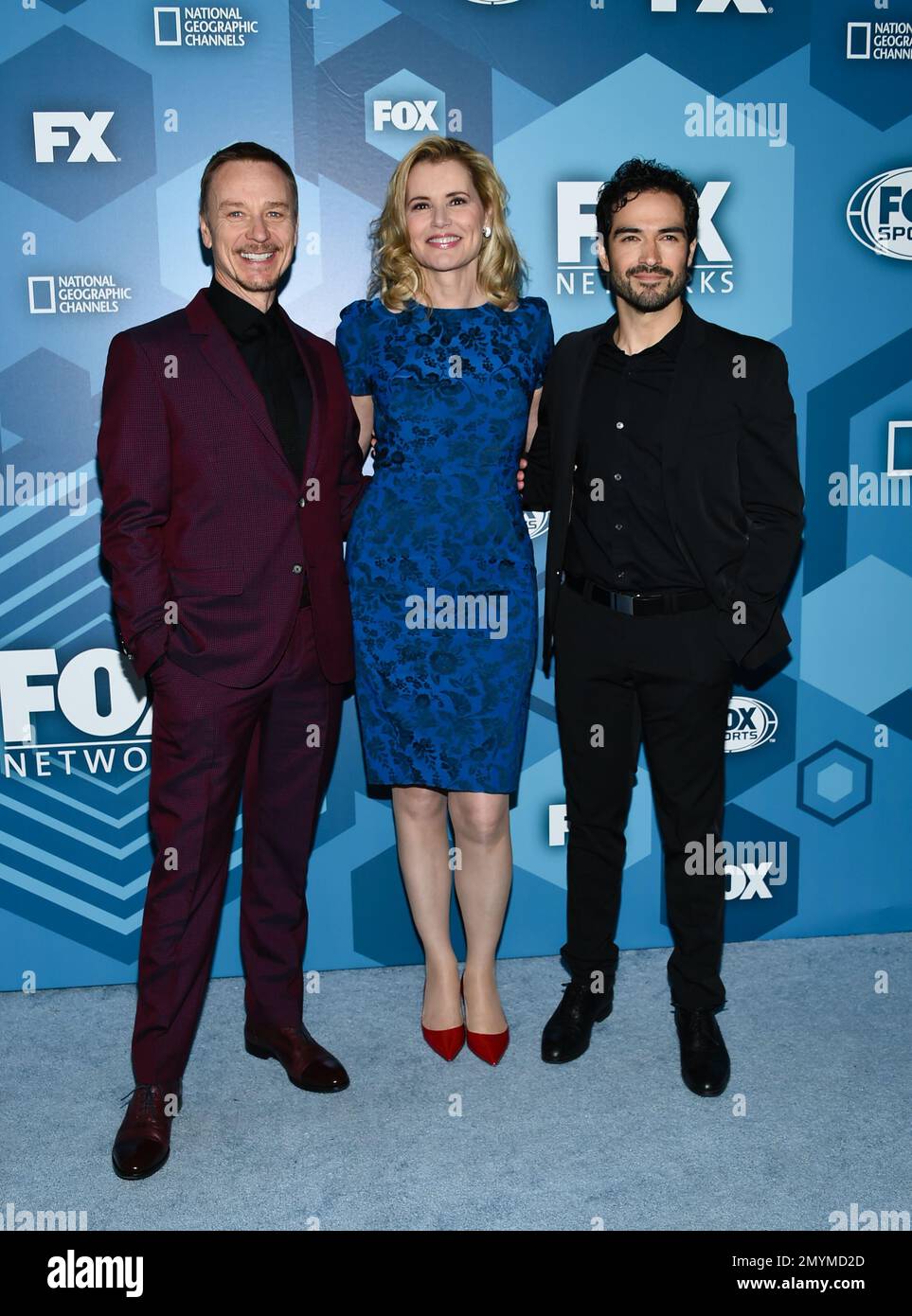 Ben Daniels, left, Geena Davis and Alfonso Herrera attend the FOX ...