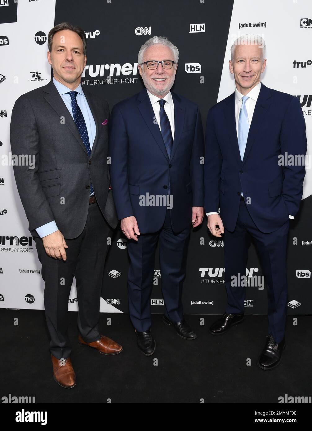 CNN news anchors, from left, Jake Tapper, Wolf Blitzer and Anderson ...
