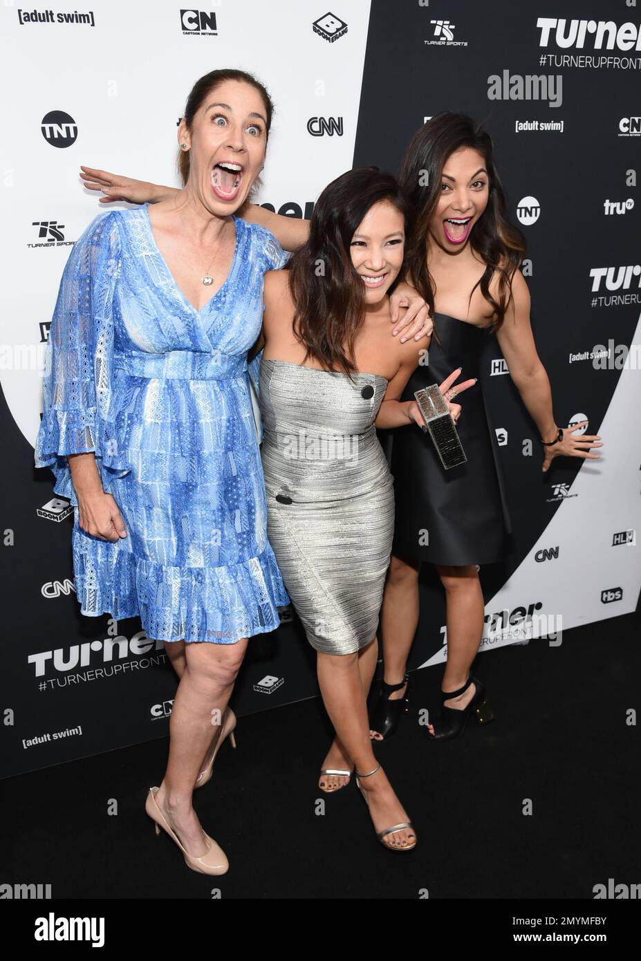 Actors Brooke Dillman, left, Ally Maki and Ginger Gonzaga attend the ...