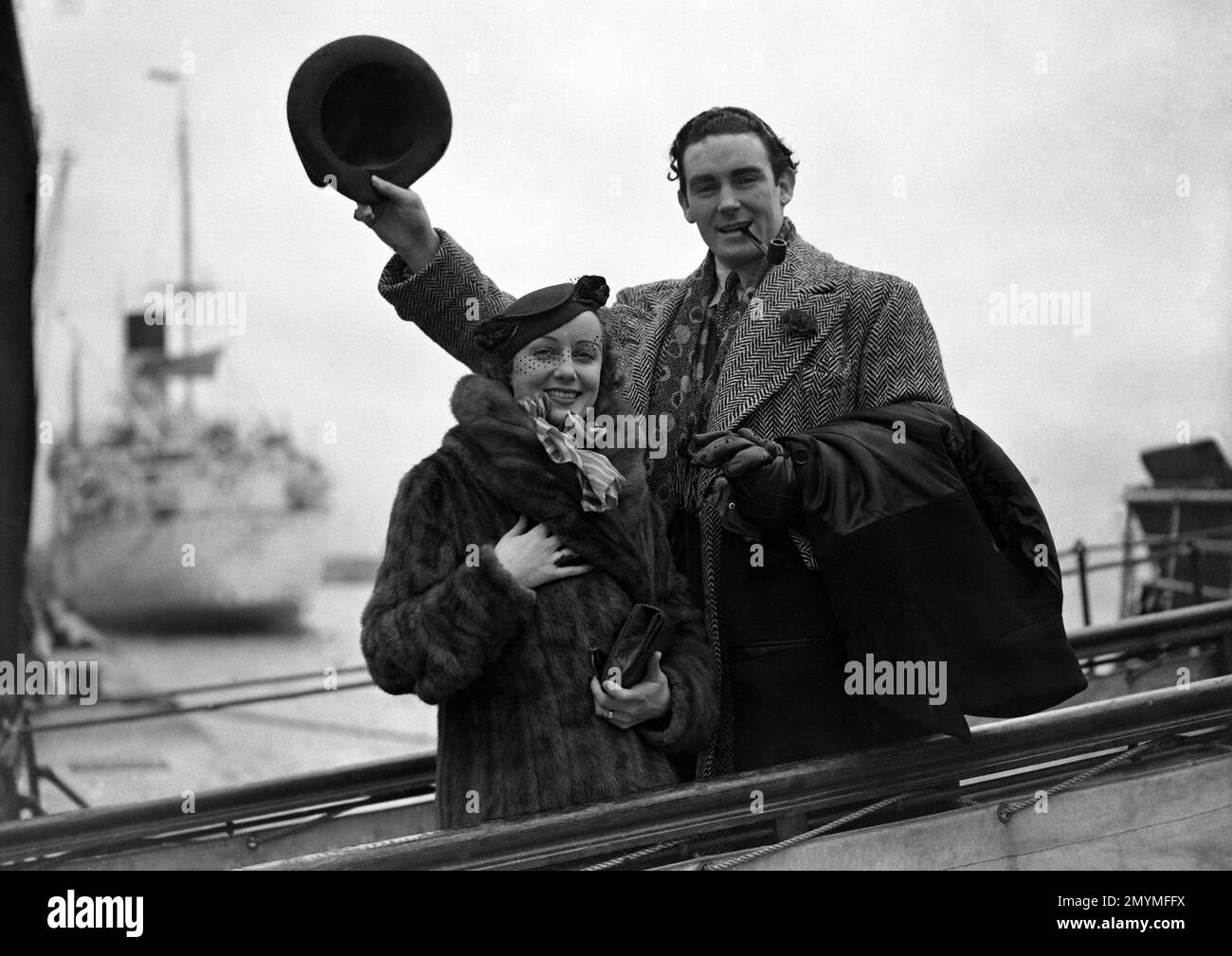 Irish boxer and actor Jack Doyle and his wife Movita Castaneda on their ...
