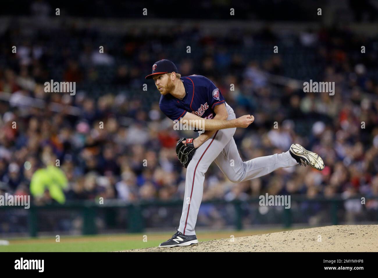 Minnesota Twins relief pitcher Michael Tonkin throws during the seventh ...