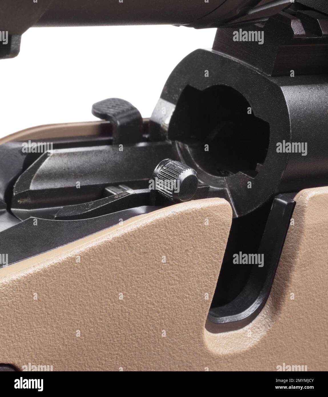 Bolt removed from a bolt action rifle with the safety engaged Stock ...