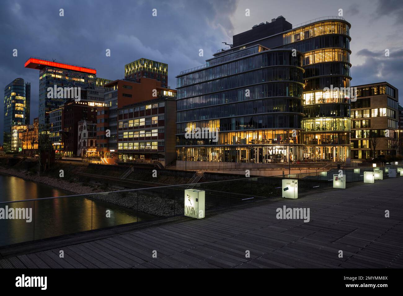 Ensemble of buildings at the Media Harbour, PEC, SIGN!, Alte Mälzerei ...