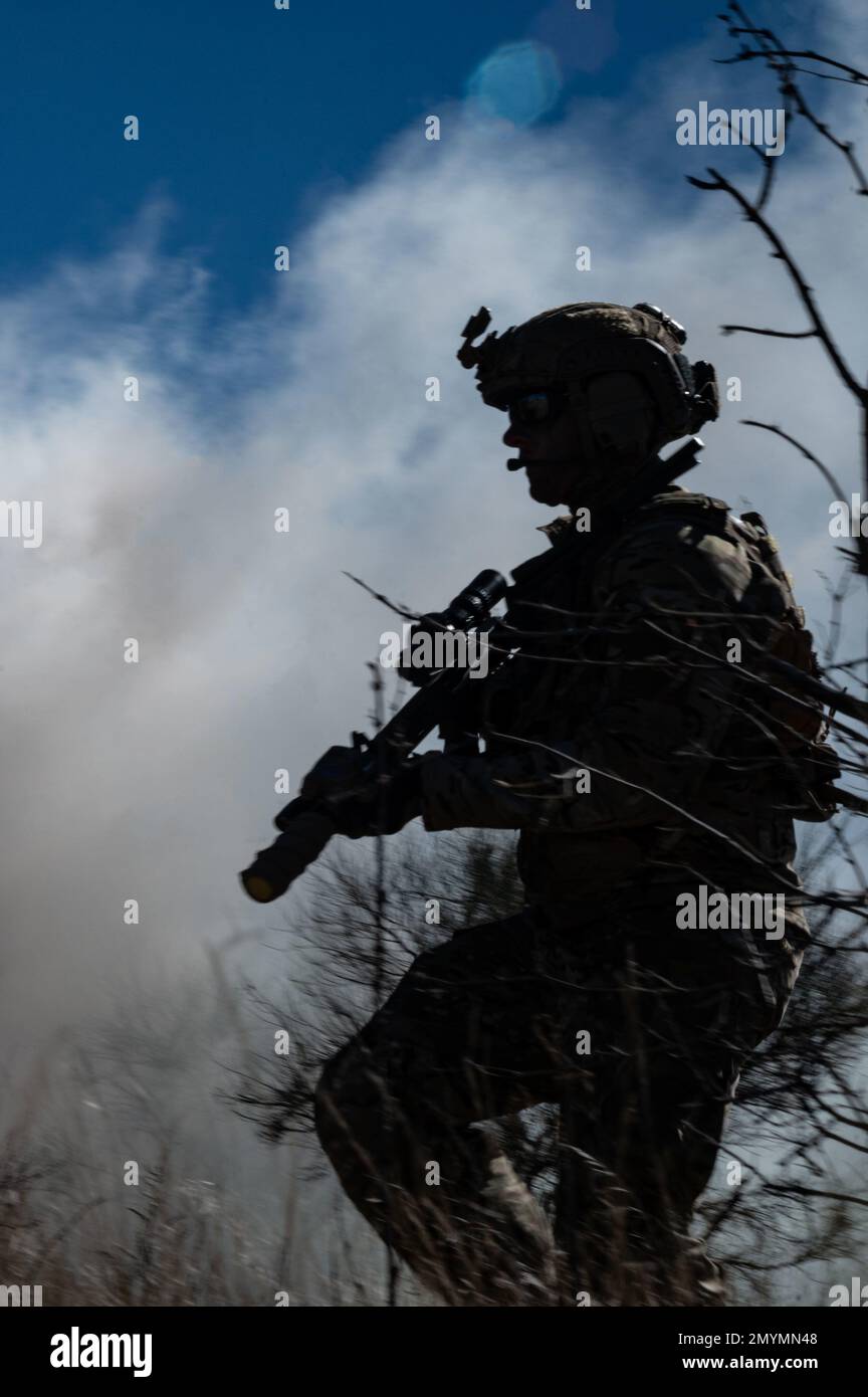 Special Tactics operators engage enemies during a training scenario in ...