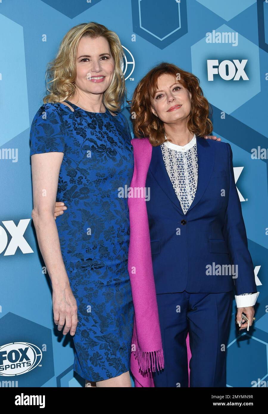 Geena Davis, left, Susan Sarandon attend the FOX Networks 2016 Upfront ...
