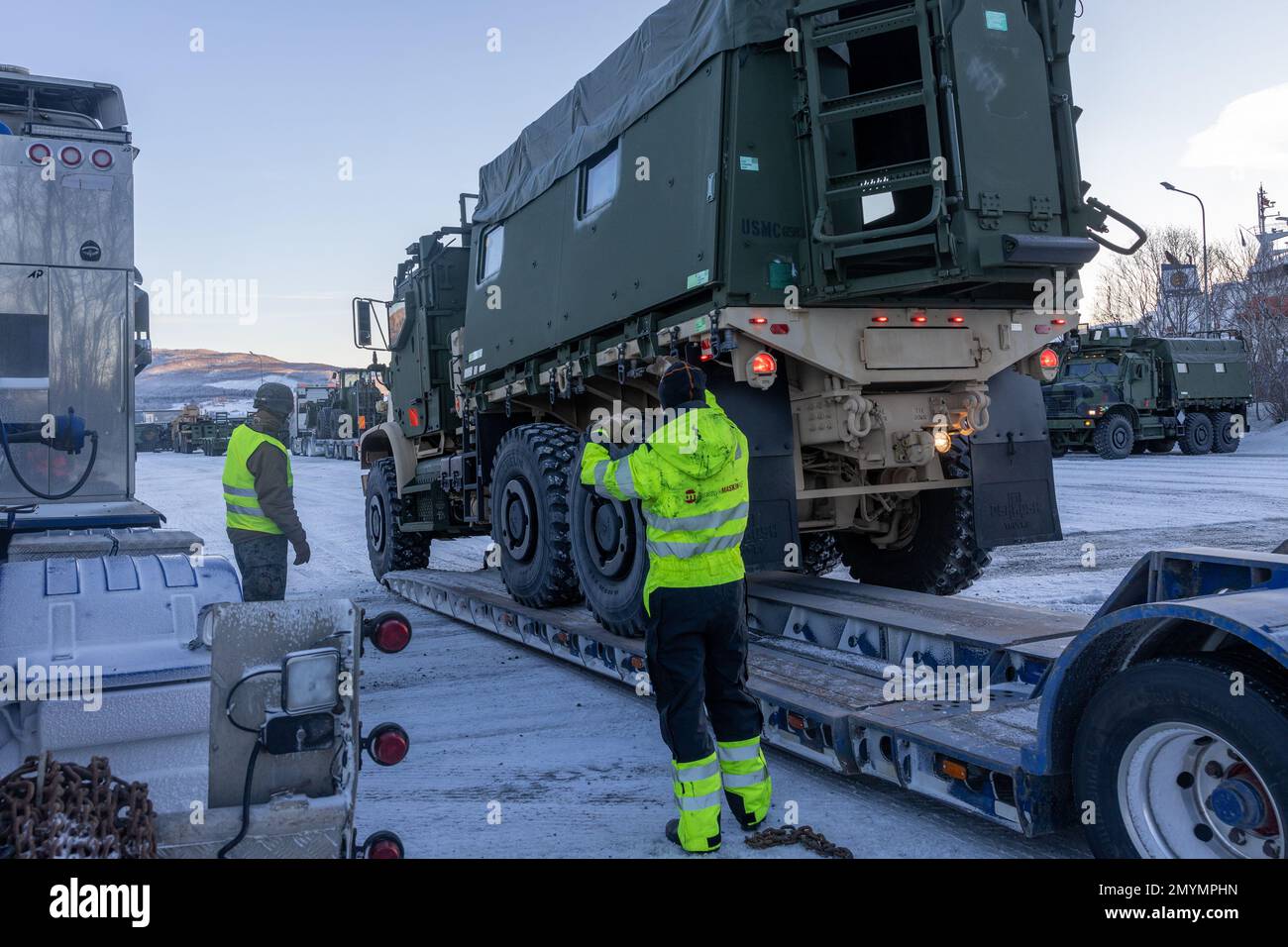 A U.S. Marine with Combat Logistics Battalion 2, Combat Logistics ...