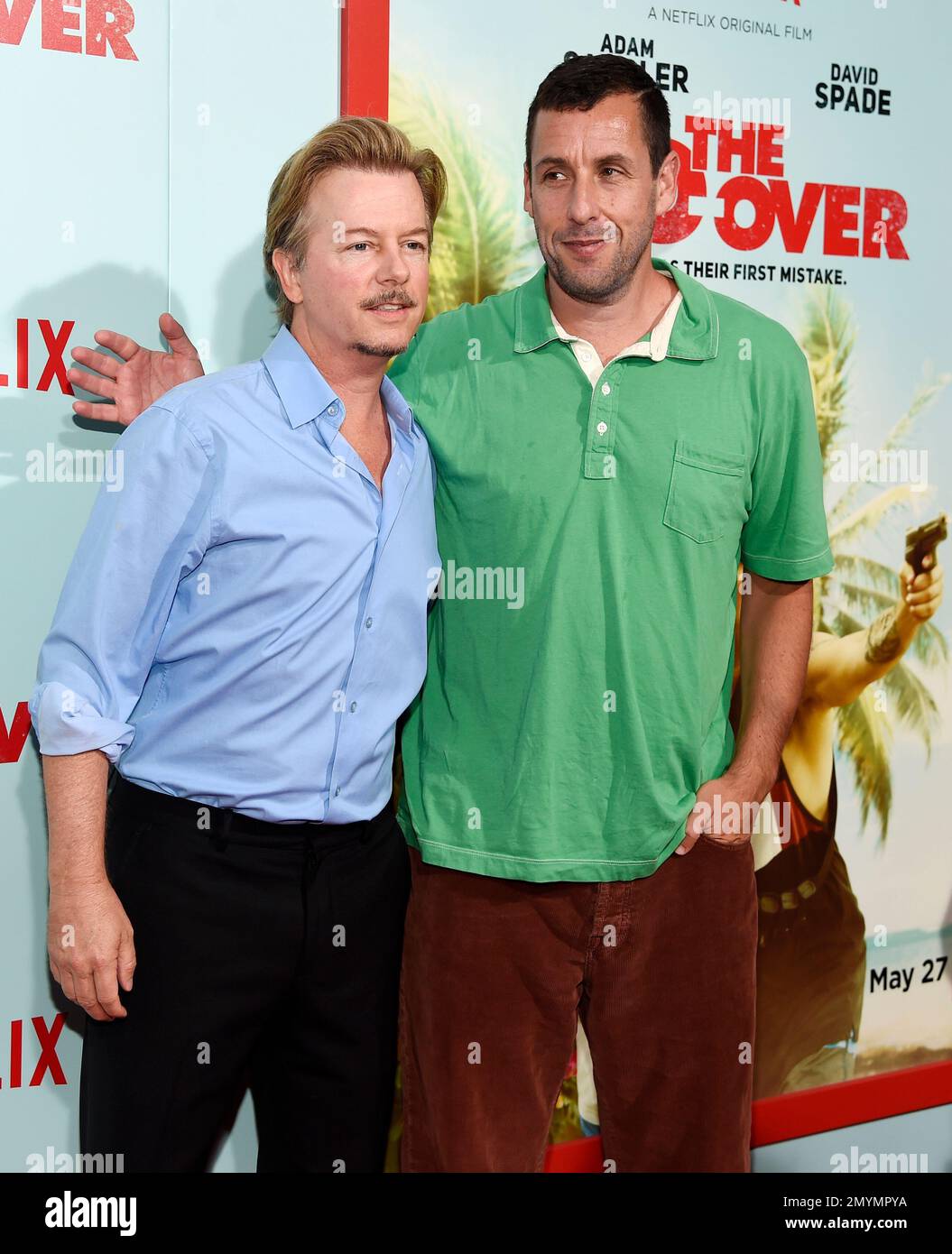 David Spade, left, and Adam Sandler, cast members in "The Do-Over ...