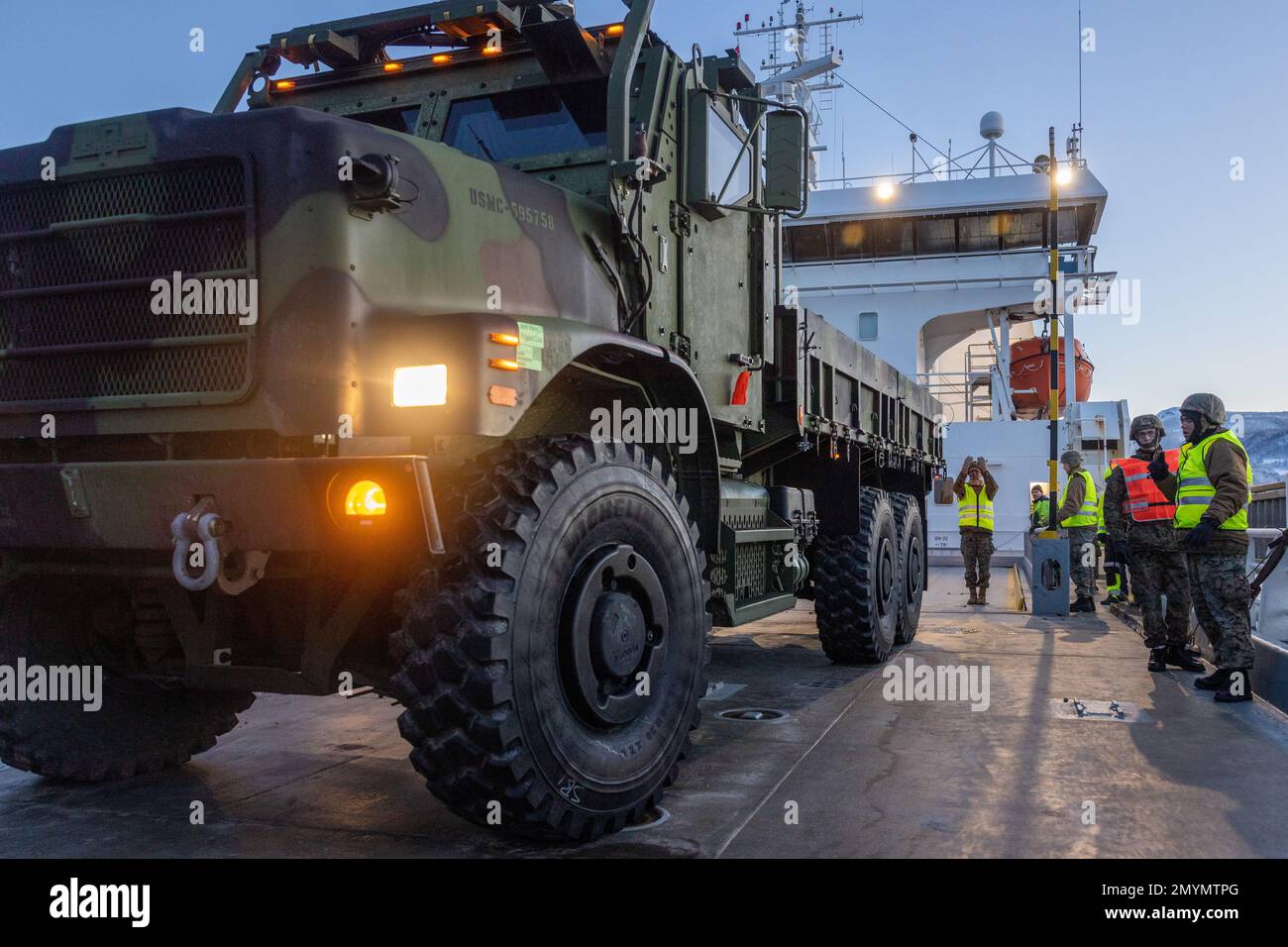 U.S. Marine Pfc. Tyronne Williams, a motor vehicle operator with Combat Logistics Battalion 2 ...