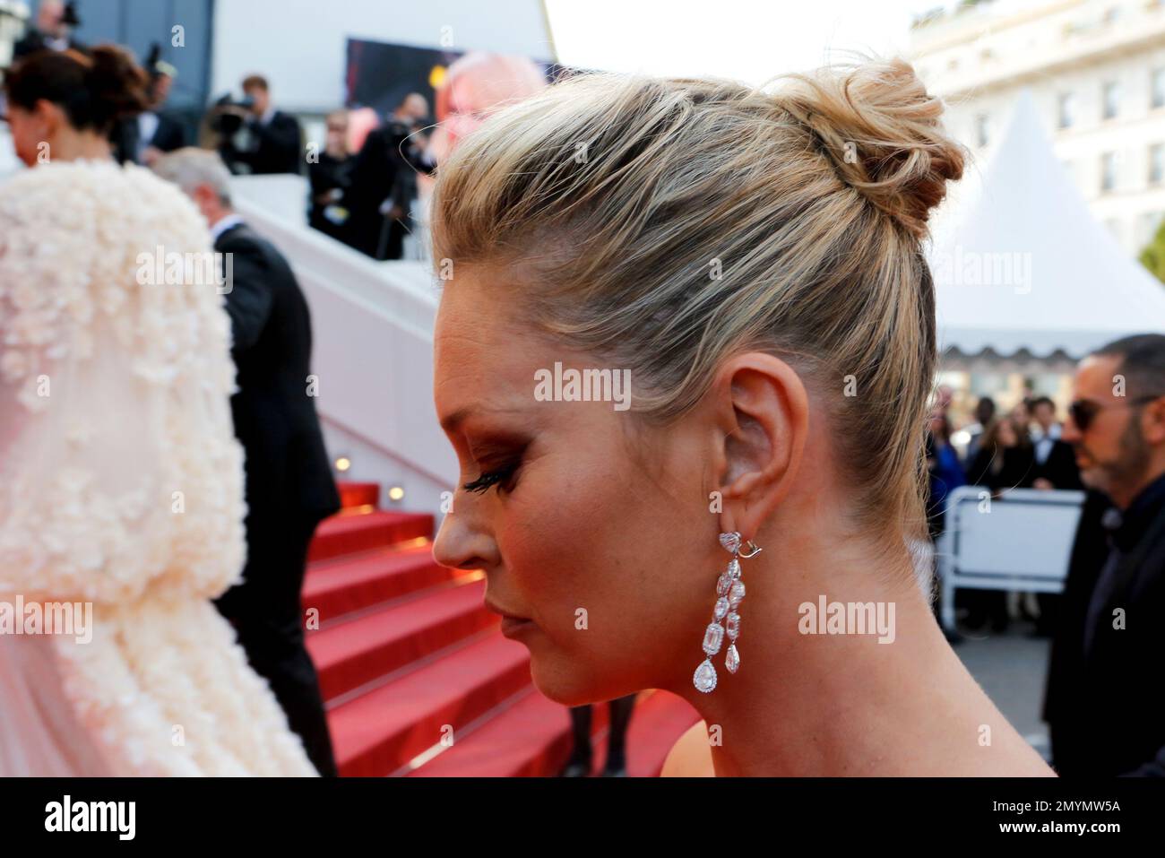 Model Kate Moss poses for photographers upon arrival at the screening ...