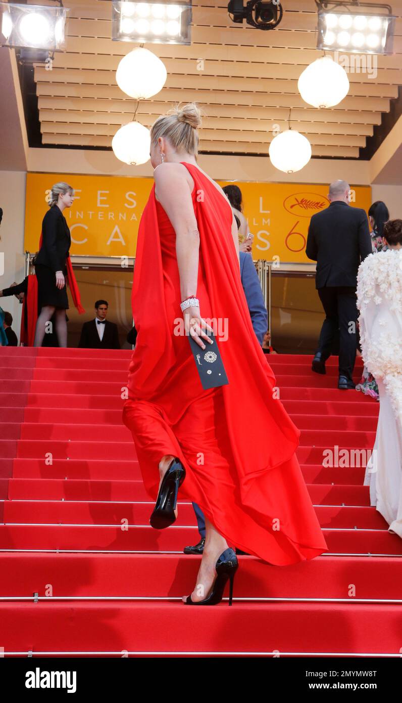 Model Kate Moss poses for photographers upon arrival at the screening ...
