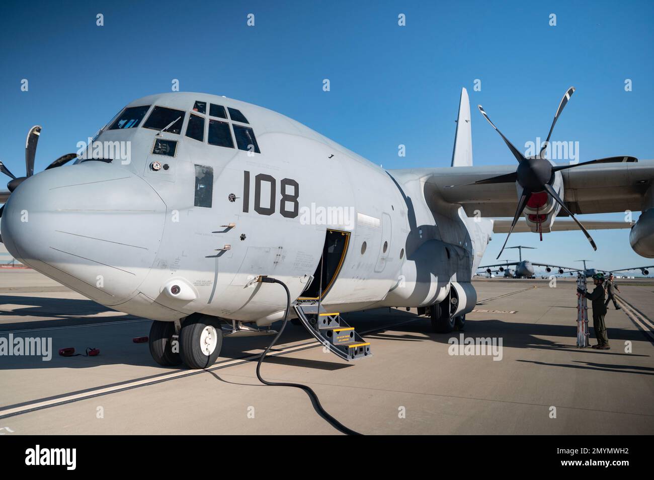 U.S. Marines with the Marine Aerial Refueler Transport Squadron (VMGR ...