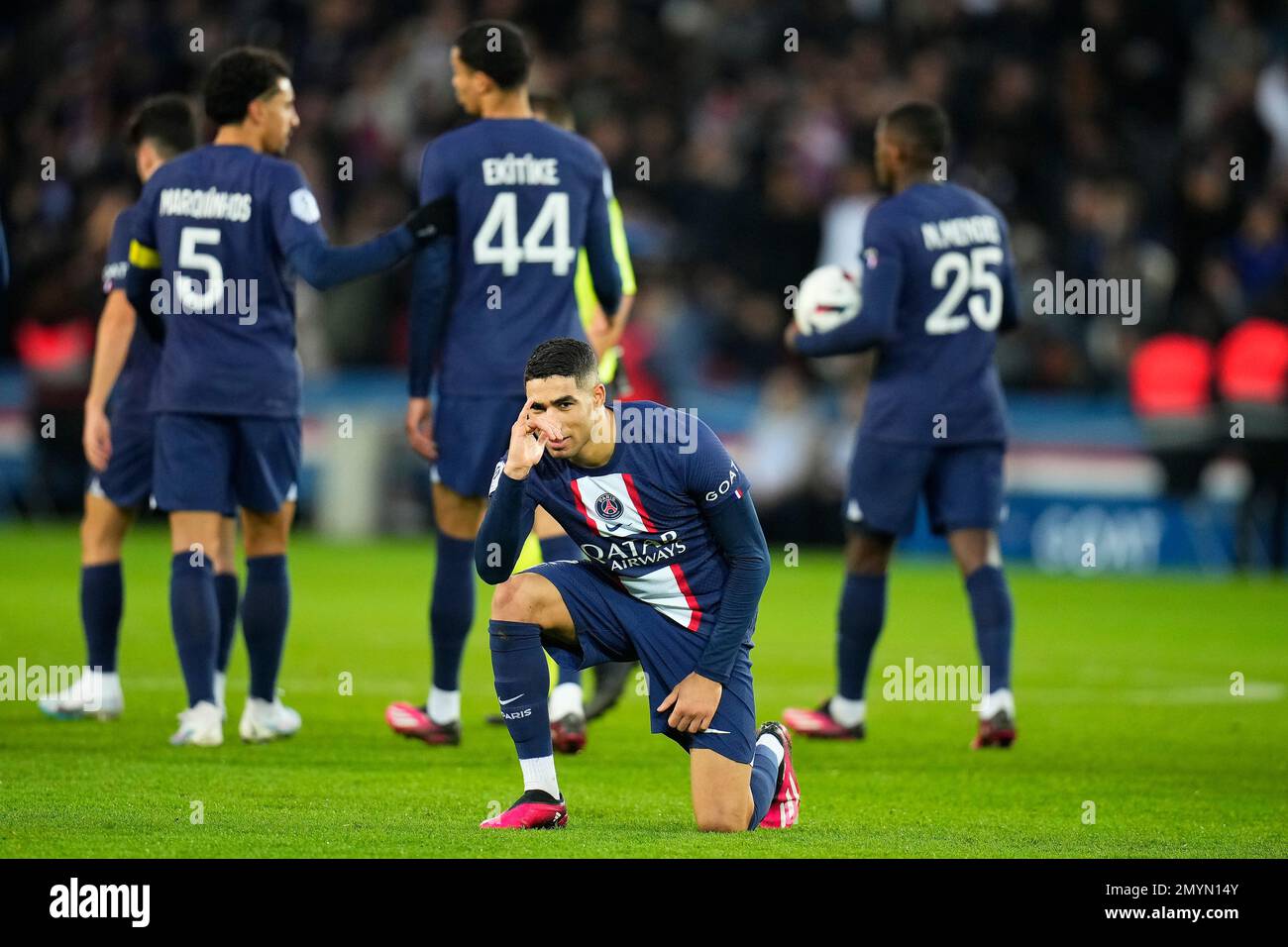 Achraf hakimi celebrates psg hi-res stock photography and images - Alamy